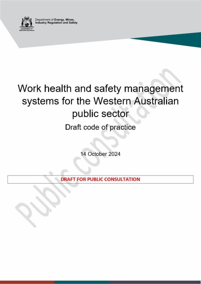 Draft code of practice: Work health and safety management systems in ...